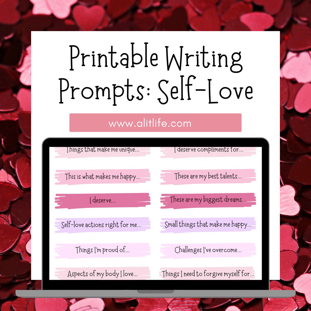Self-love Printable Sticker Notebook Prompts - Self-love Printable ...