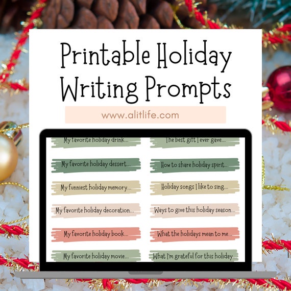 Holiday Printable Sticker Notebook Prompts Holiday Printable | Etsy