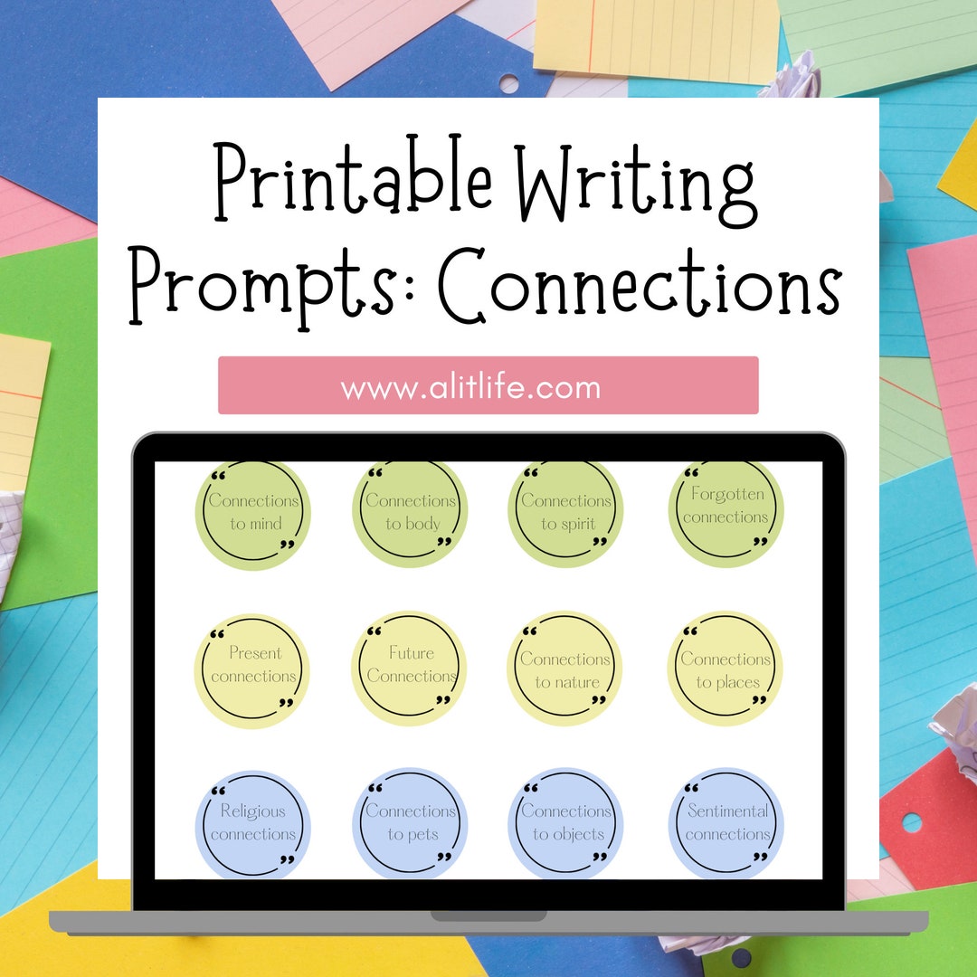 Printable Sticker Journal Prompts to Spark Connection - Notebook ...