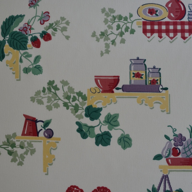 Retro Kitchen Fabric - Etsy