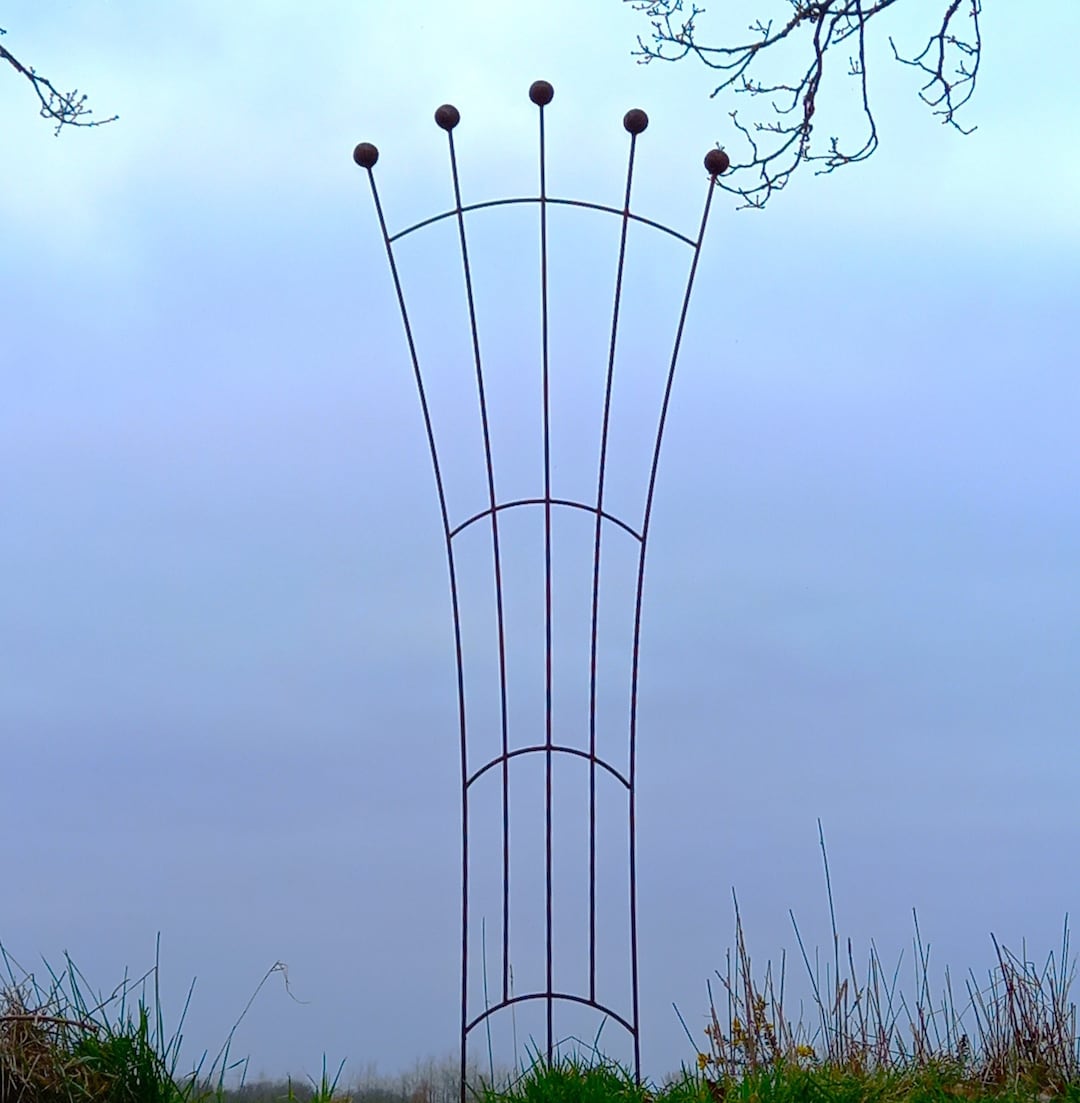 Trellis Plant Support Fan Shape Metal Trellis Garden Planters Plant ...