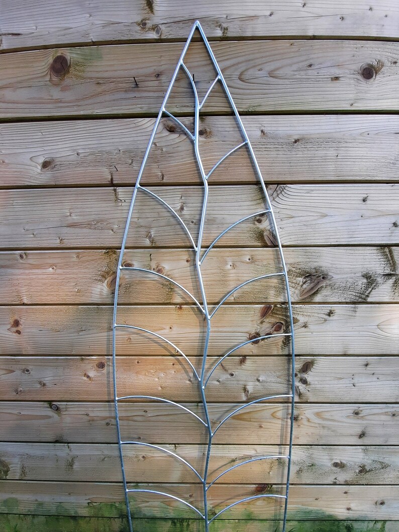 Galvanised Metal Leaf Trellis: Garden Plant Support (180cm) - Etsy UK