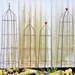 Obelisks, Large Metal Garden Obelisk With Twist Top, Rustic Plant ...
