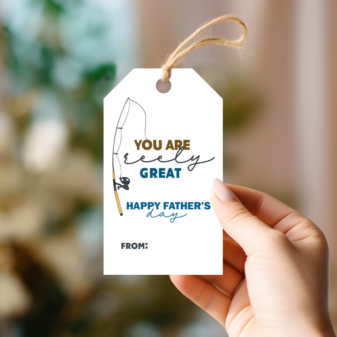 Father's Day Tag, Printable Father's Day Tag, Father's Day Fishing Tag ...