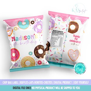 Donut Birthday Party Bundle Kit, Template Printable, Donuts Birthday ...