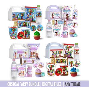 Custom Party Bundle Set/custom Birthday Favors/party Wrapper Designs ...