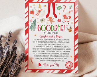 Editable Elf Goodbye Letter Departure Letter Christmas Goodbye From ...