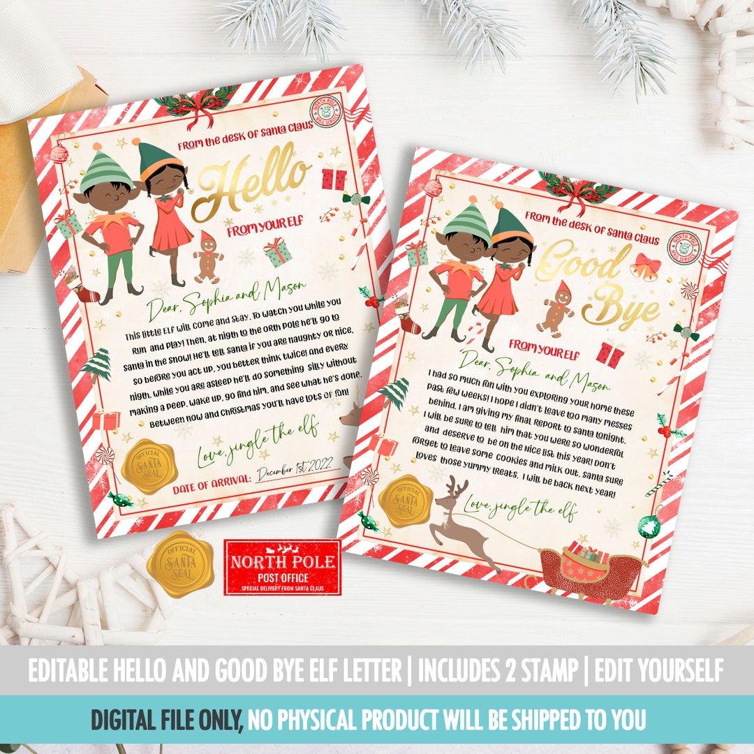 Editable Elf Arrival Letter I'm Back Letter From Elf Hello From Elf ...