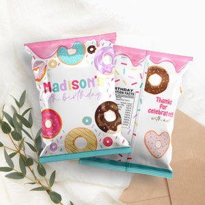 Donut Birthday Party Bundle Kit, Template Printable, Donuts Birthday ...