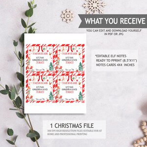 Editable Elf Note Cards Elf Christmas Activities Christmas Elf Ideas ...
