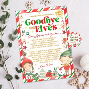 EDITABLE Elf Goodbye Letter From 2 Elves Two Elves Bye for Now Letter ...