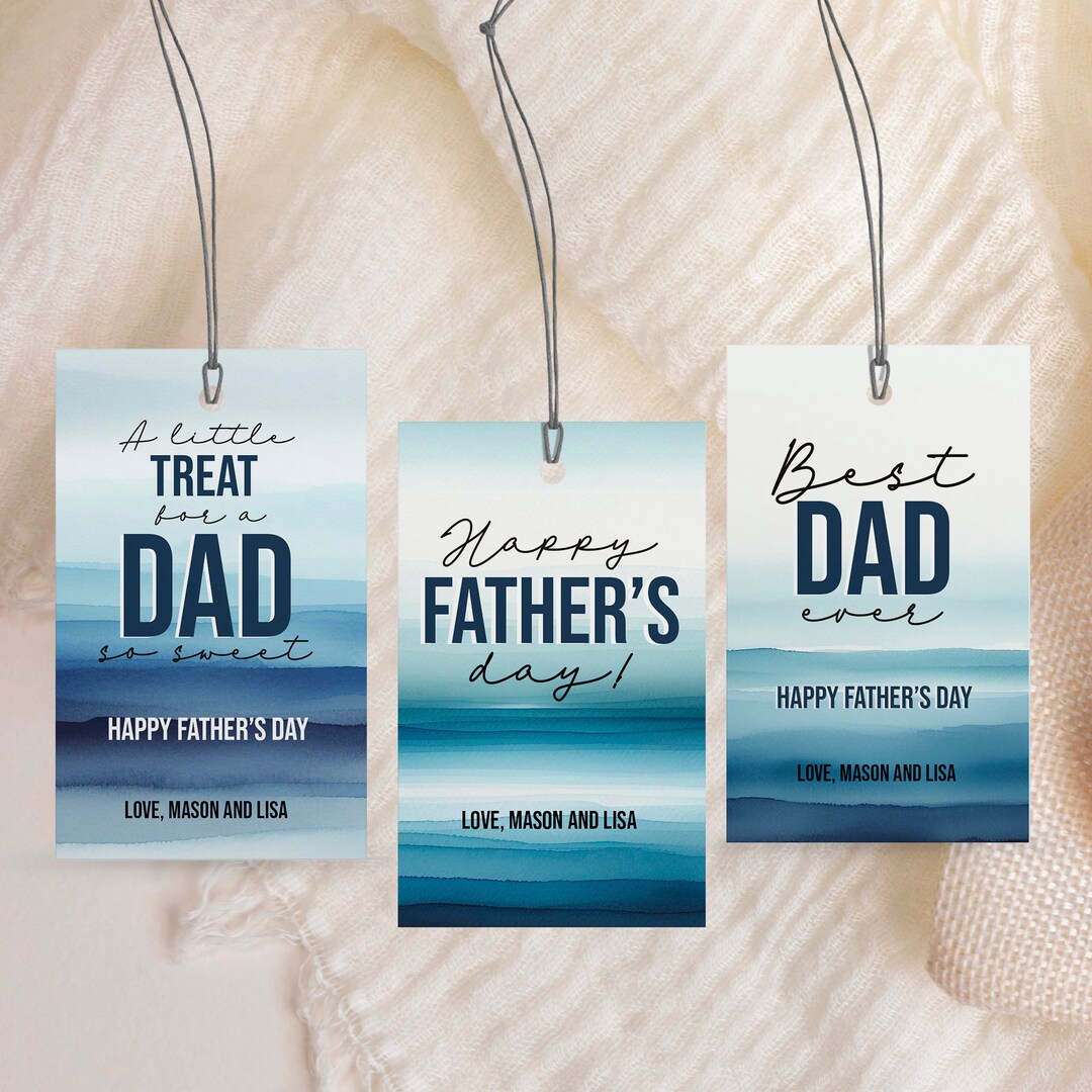 Editable Father's Day Gift Tag Template, Printable Fathers Day Favor ...