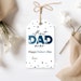 Father's Day Tag Dad Gift Tag Fathers Day Favor Tag Grandpa Gift Label ...