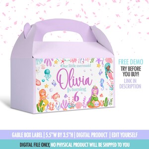 Editable Mermaid Party Bundle, Mermaid Birthday Party Pack, Chips Bags ...