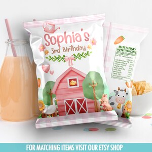 Editable Farm Birthday Girl, Farm Party Bundle, Capri Sun Labels, Farm ...