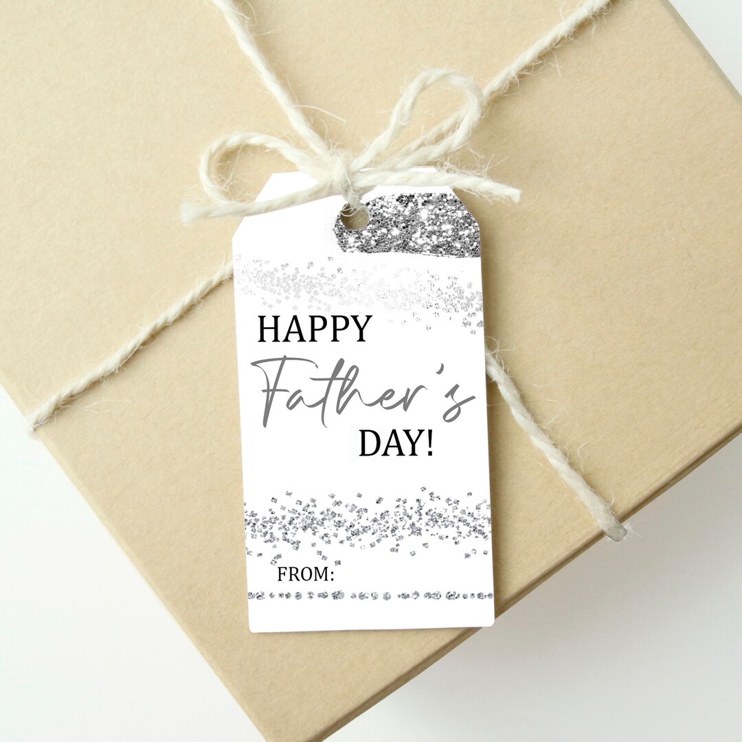 Father's Day Gift Tag Template, Printable Fathers Day Favor Tag, Happy ...