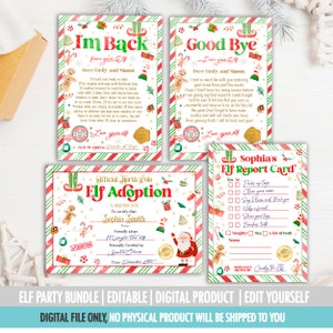 EDITABLE Elf Activity Bundle, Christmas Elf Template, Elf Letter, Elf ...
