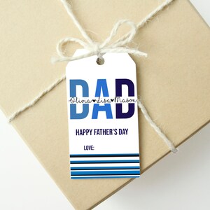 Editable Father's Day Gift Tag Template, Printable Fathers Day Favor ...