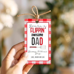 Editable Father's Day Tag You're a Flippin' Awesome Dad Fathers Day ...