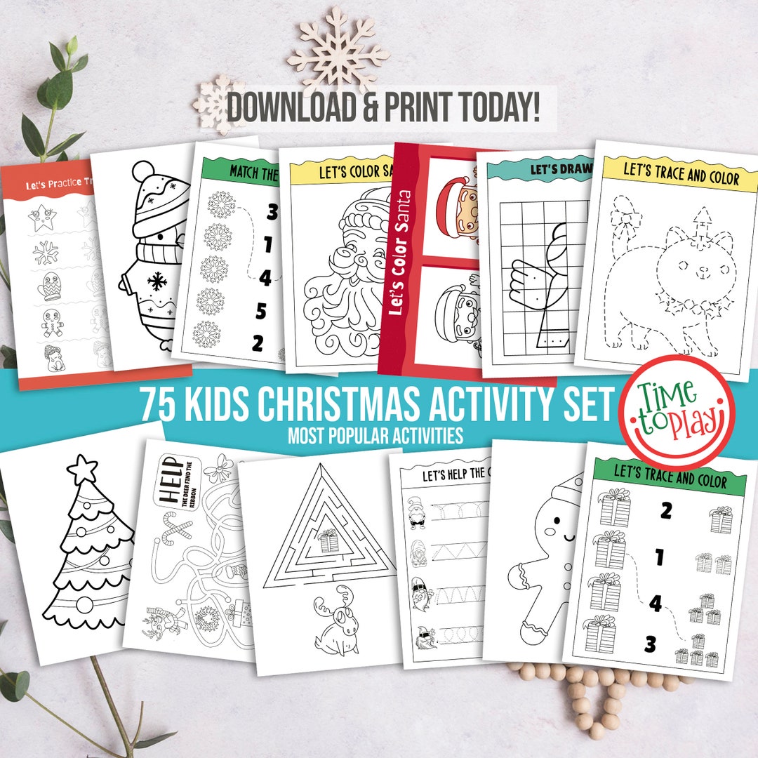 Christmas Activities for Kids, Christmas Coloring, Printable Activities ...