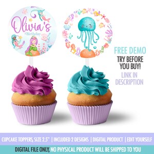 Editable Mermaid Party Bundle, Mermaid Birthday Party Pack, Chips Bags ...