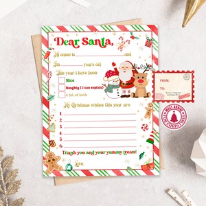 Letter to Santa PRINTABLE / Kids Letter to Santa / Santa - Etsy
