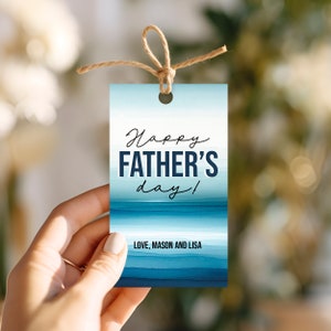 Editable Father's Day Gift Tag Template, Printable Fathers Day Favor ...