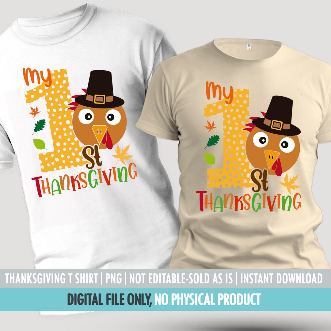 My First Thanksgiving PNG Files Digital Clipart, Baby's First ...