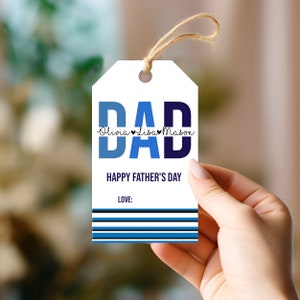 Editable Father's Day Gift Tag Template, Printable Fathers Day Favor ...