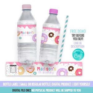Donut Birthday Party Bundle Kit, Template Printable, Donuts Birthday ...