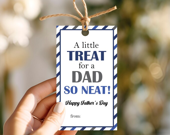Fathers Day Gift Tag Printable, Fathers Day Treat Tag, Fathers Day Gift ...