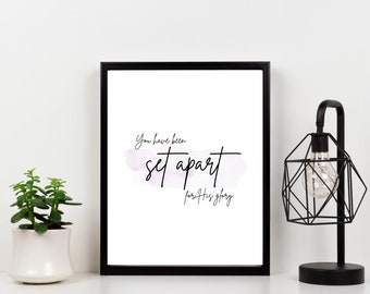 You Are Beautiful Set Apart You Are Loved Bible Verse - Etsy