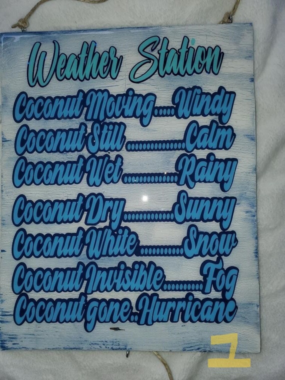 Coconut Weather Sign - Etsy