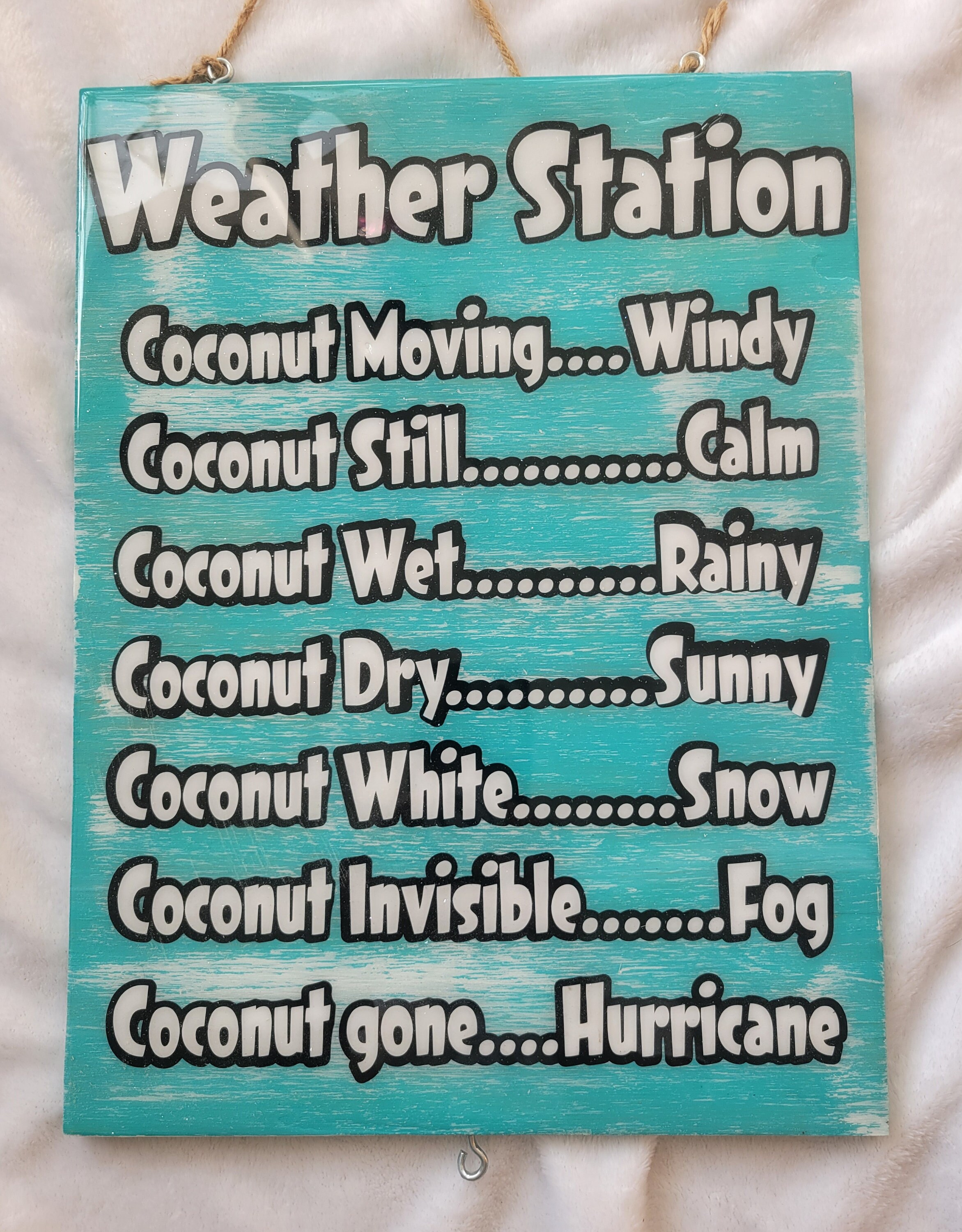 Coconut Weather Sign - Etsy