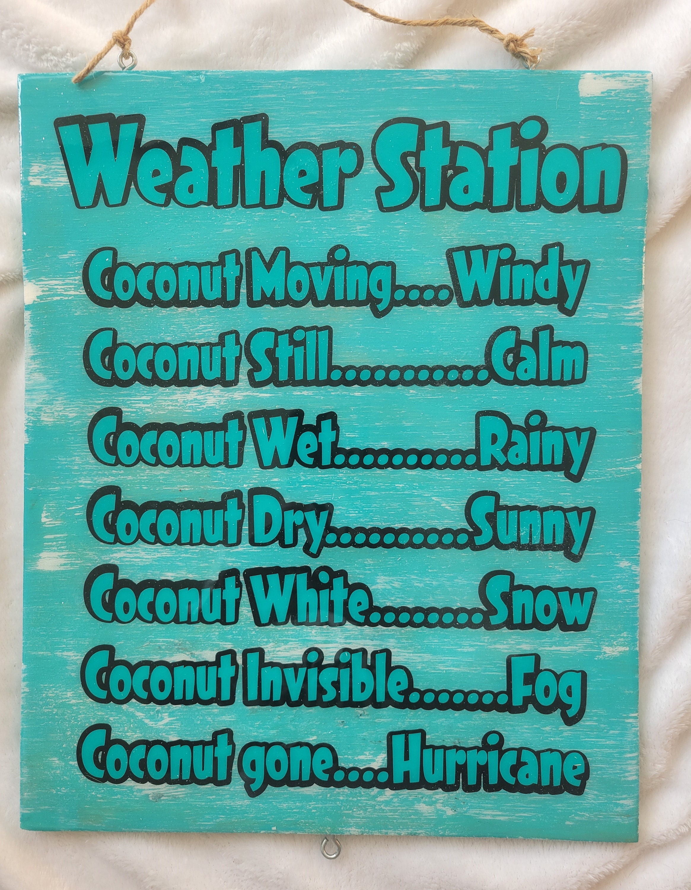 Coconut Weather Sign - Etsy