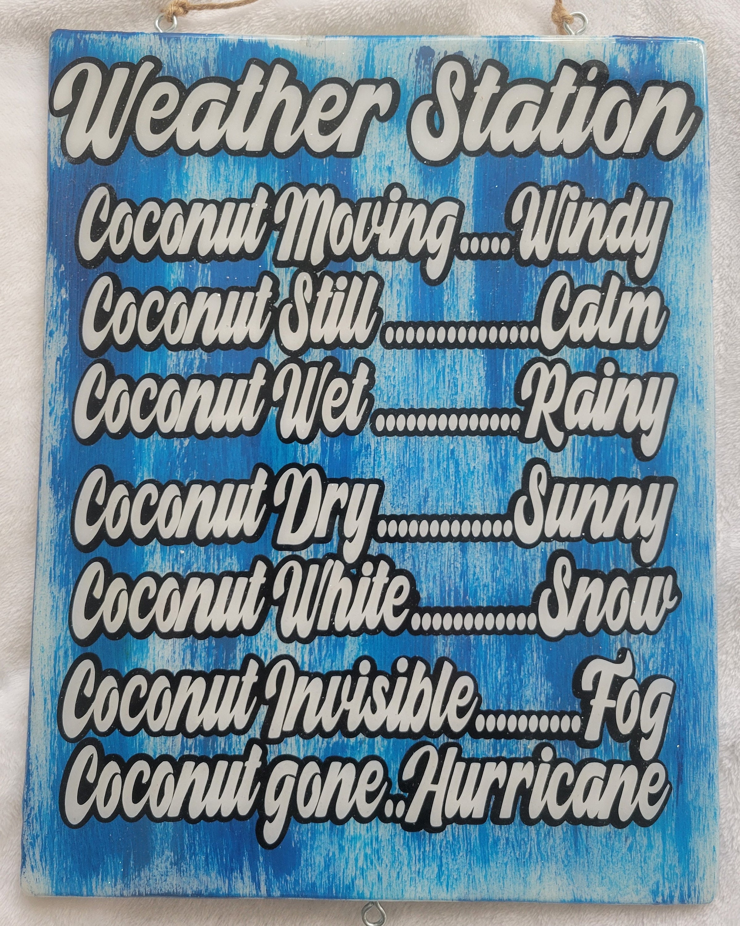 Coconut Weather Sign - Etsy