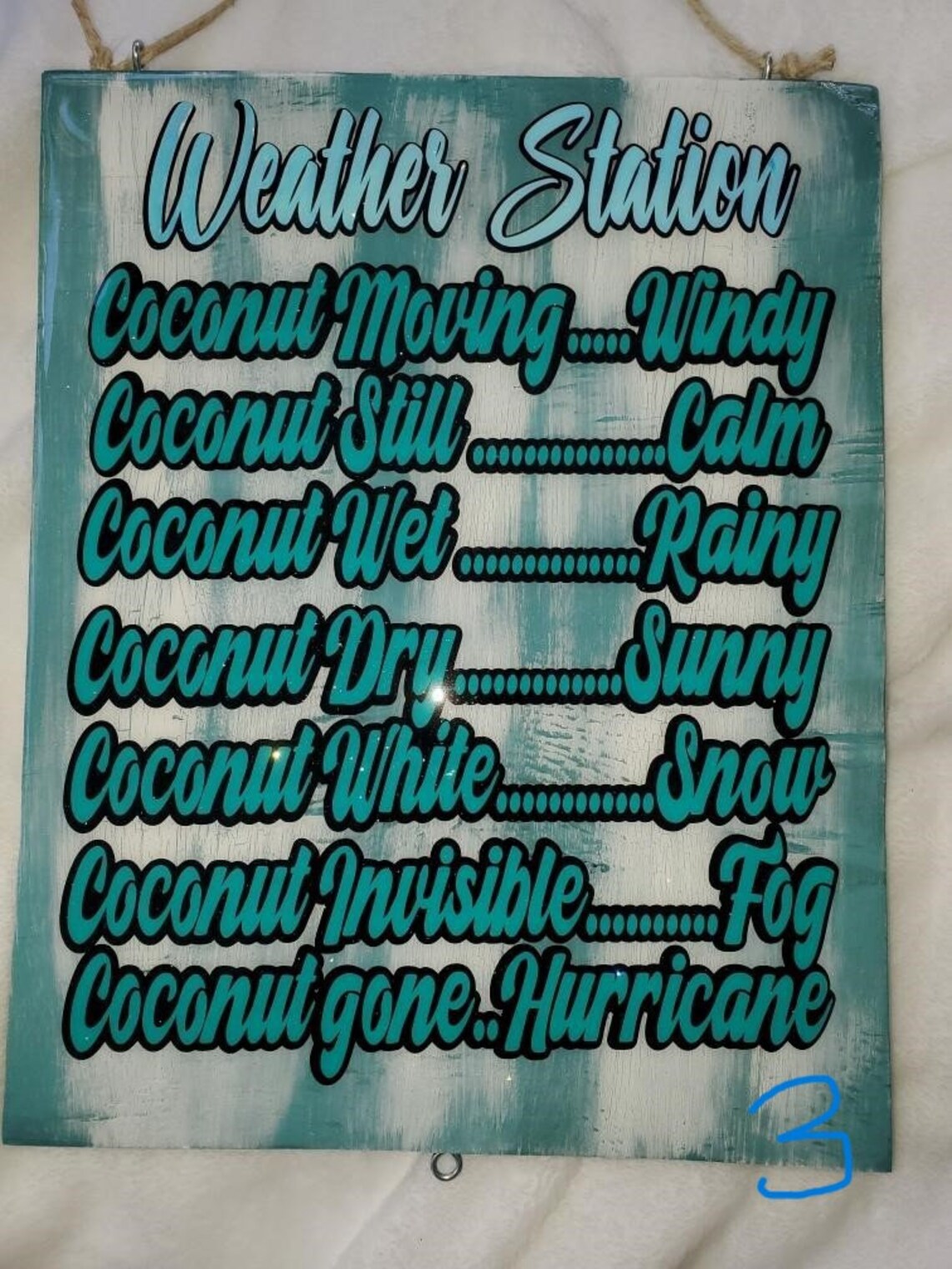 Coconut Weather Sign - Etsy