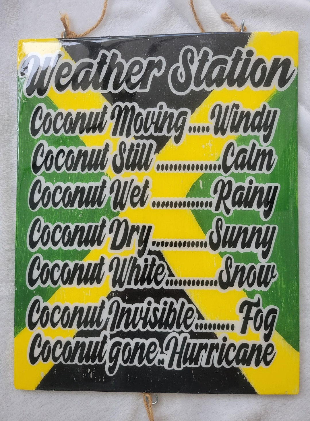 Coconut Weather Sign - Etsy