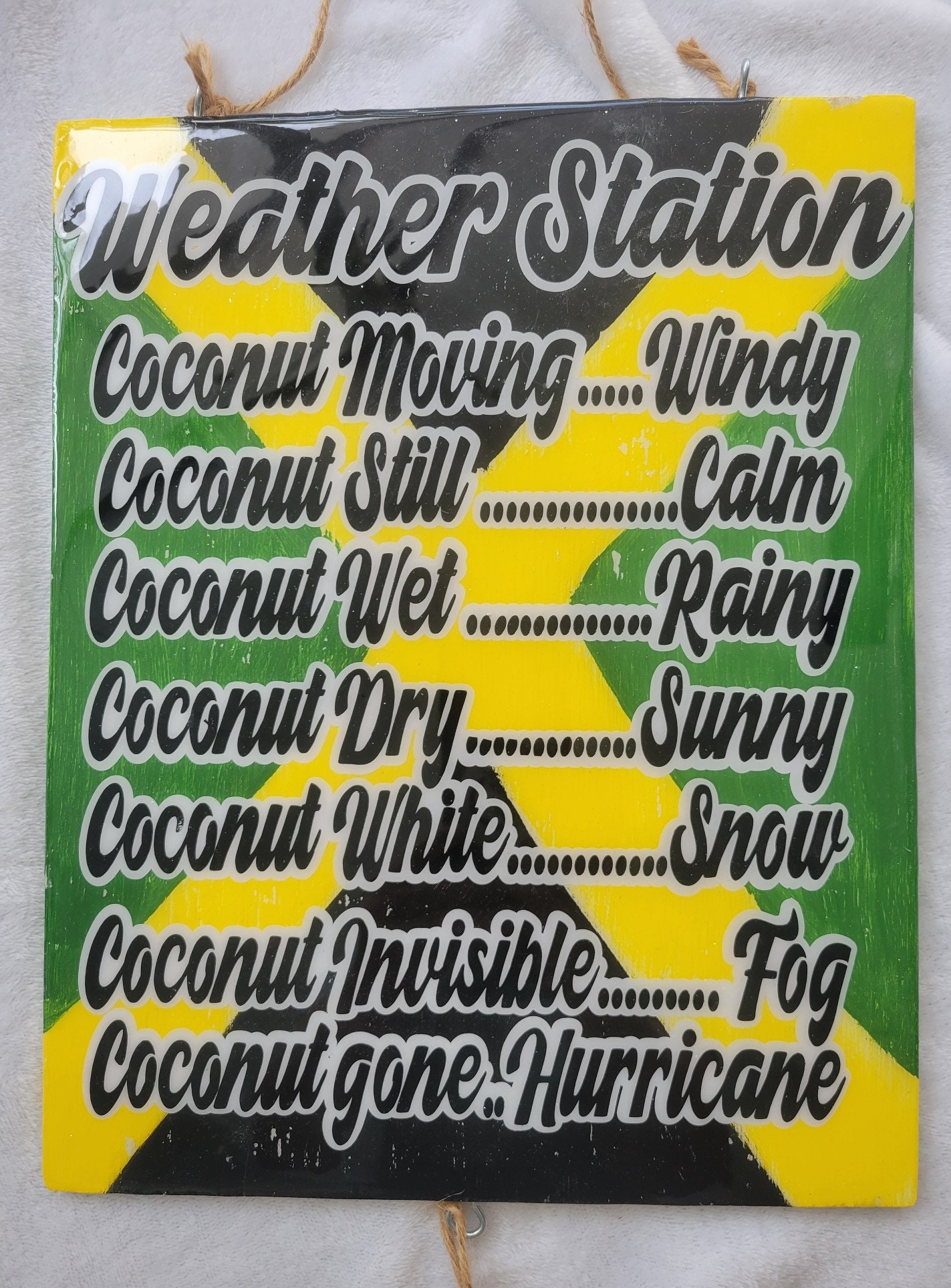 Coconut Weather Sign - Etsy
