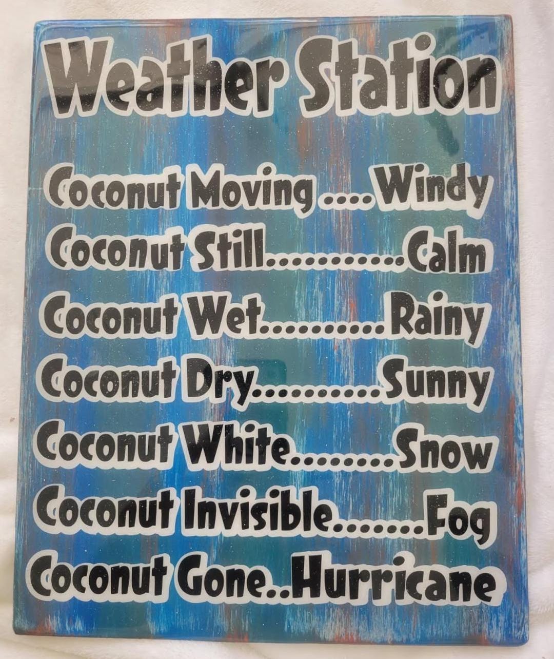 Coconut Weather Sign - Etsy