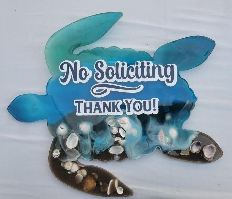 Cute Turtle No Soliciting Signs - Etsy