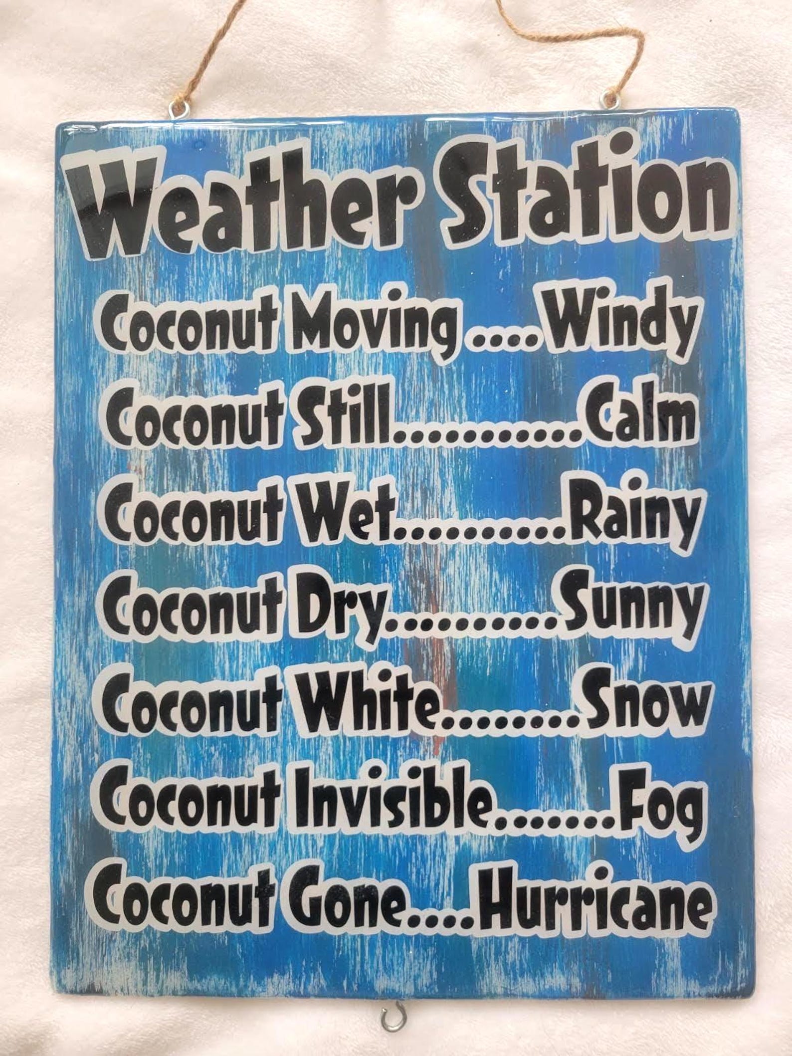 Coconut Weather Sign - Etsy