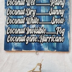Coconut Weather Sign - Etsy
