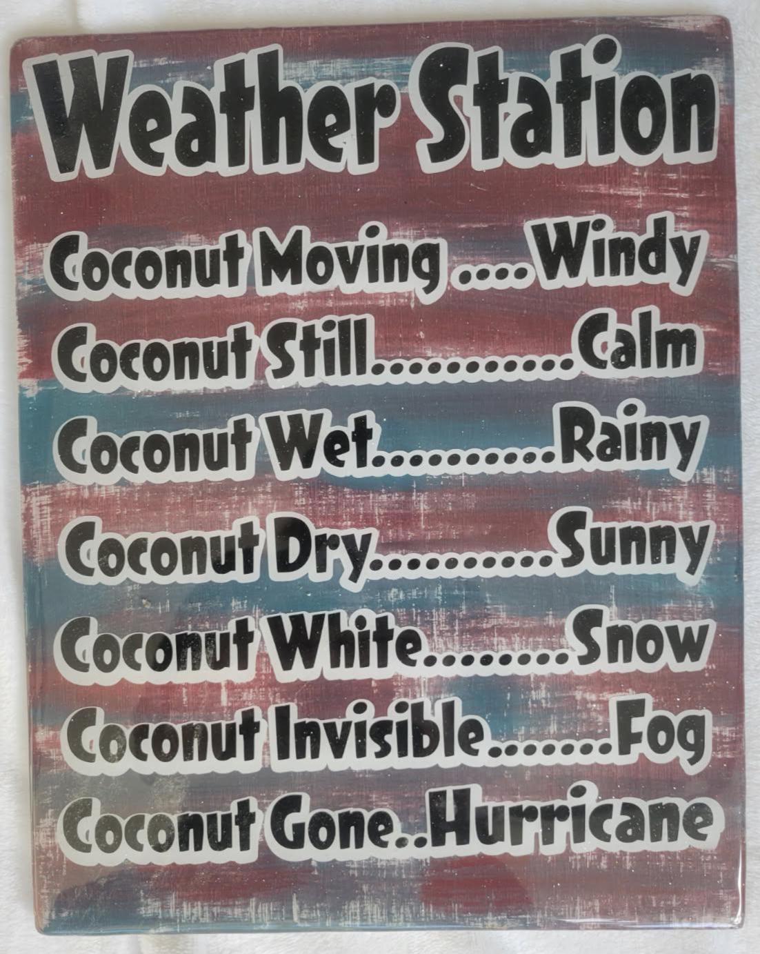 Coconut Weather Sign - Etsy