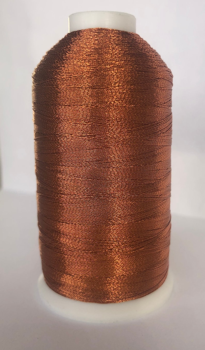 Metallic Embroidery Thread 1100 Yards (1000 Meters). Red, Green, Bronze ...