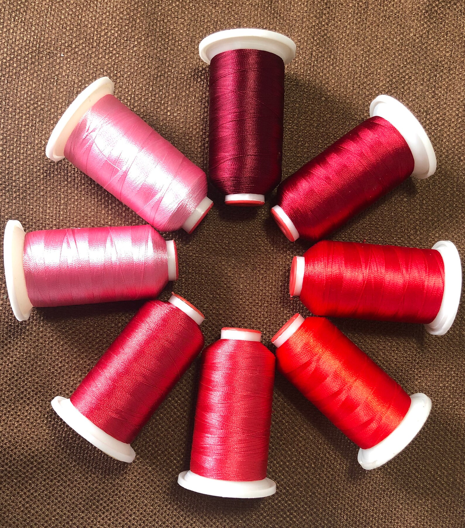 Polyester Machine Embroidery Thread 1000m Pink and Red Color - Etsy