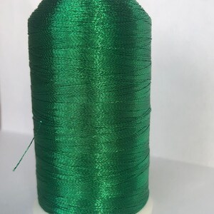 Metallic Embroidery Thread 1100 Yards (1000 Meters). Red, Green, Bronze ...