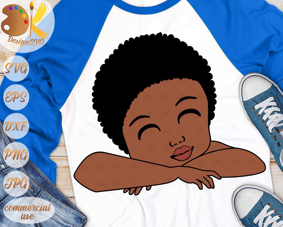 Black Boy SVG Afro Boy SVG Afro Kid SVG Peek a Boo Boy Svg Cricut File ...