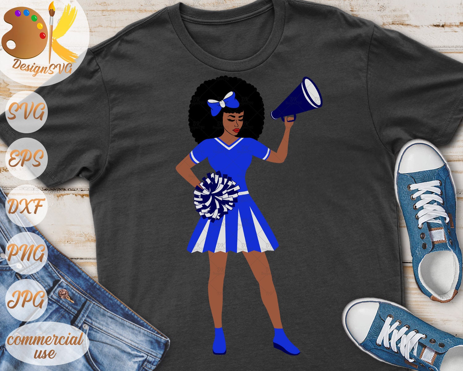 Black Cheerleader SVG African American Girl Svg Cheer SVG - Etsy