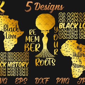 Black History Bundle SVG | Afro Roots SVG | Black Love SVG | Afro Woman ...